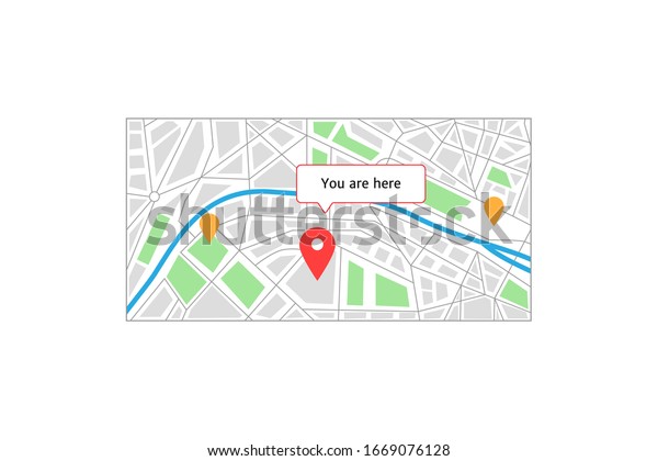 You Here City Map Concept Type Stock Vector (Royalty Free) 1669076128 ...