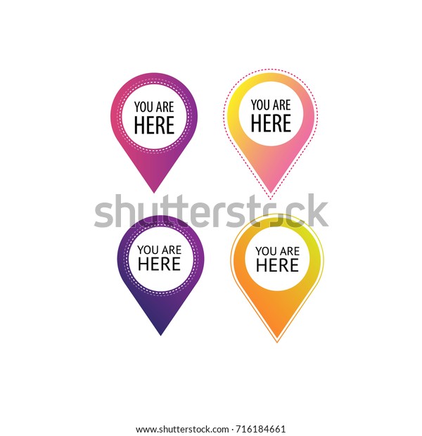 You Here Icons Set Info Speech Stock Vector (Royalty Free) 716184661