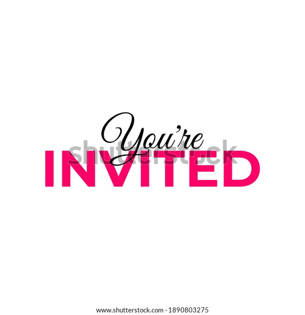 You Invited Icon Label Design Vector Stock Vector (Royalty Free ...