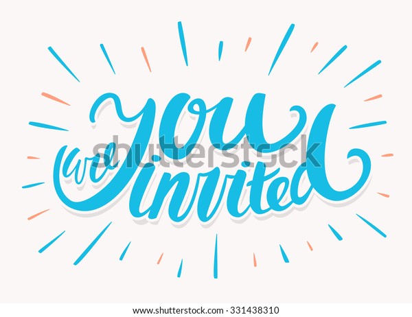 You Invited Invitation Card 库存矢量图（免版税）331438310 | Shutterstock