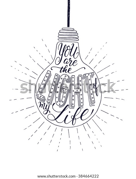 You Light My Life Vector Inspirational Stock Vector (Royalty Free ...