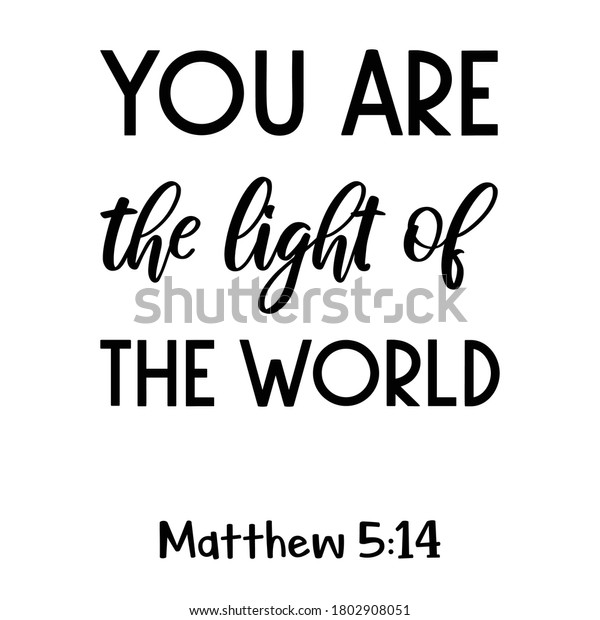 You Light World Bible Verse Quote Stock Vector (Royalty Free ...