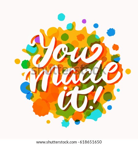 You Made It Congratulations Banner Stock Vector (Royalty Free ...