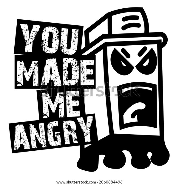 You Made Me Angry Sticker Doodles Stock Vector (Royalty Free ...