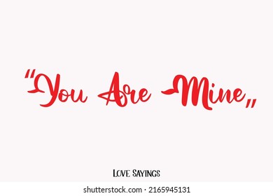 You Mine Stylish Cursive Alphabetical Text Stock Vector (Royalty Free ...
