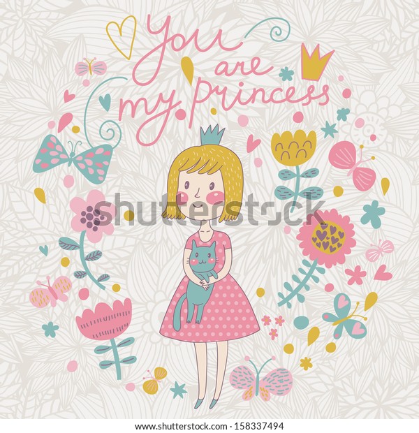 You My Princess Cute Small Princess Stock Vector (Royalty Free) 158337494