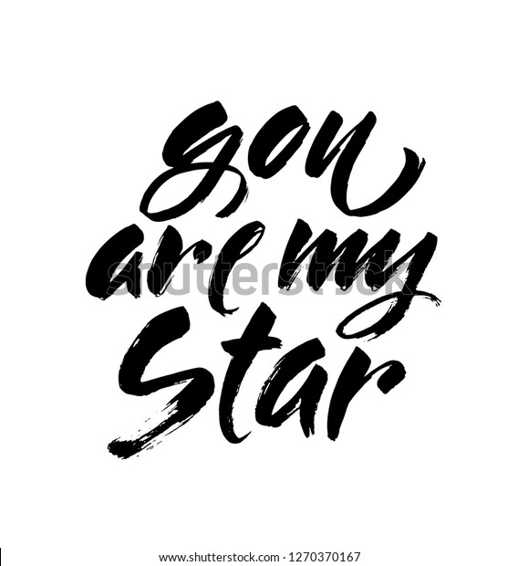 You My Star Phrase Vector Illustration Stock Vector (Royalty Free ...