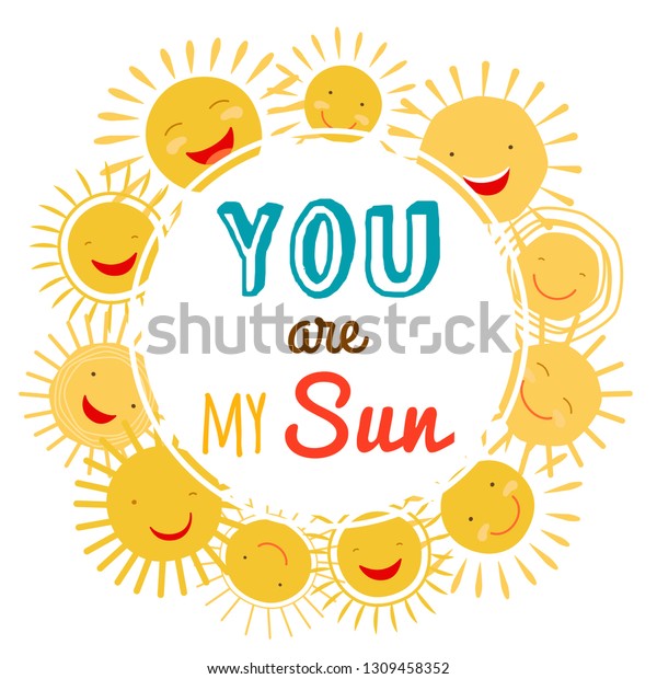 You My Sun Printable Vector Banner Stock Vector (Royalty Free ...