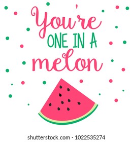 You One Melon Vector Illustration Stock Vector (Royalty Free) 1022535274