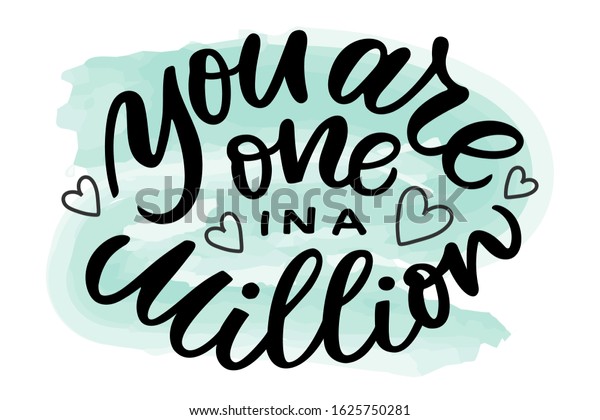 You One Million Hand Drawn Lettering Stock Vector (Royalty Free ...