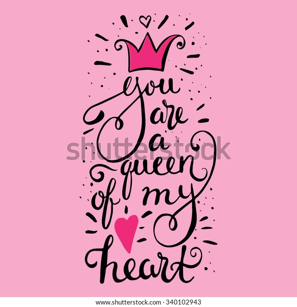 You Queen My Heart Hand Drawn: เวกเตอร์สต็อก (ปลอดค่าลิขสิทธิ์ ...
