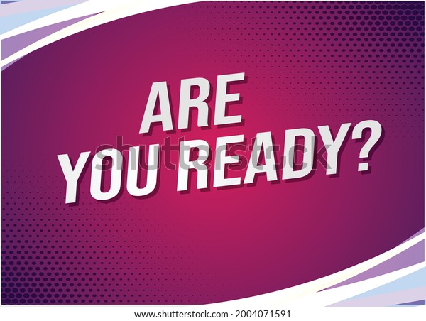 You Ready Word Concept Vector Illustration Stock Vector (Royalty Free ...