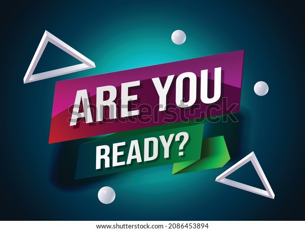 You Ready Word Concept Vector Illustration Stock Vector (Royalty Free ...
