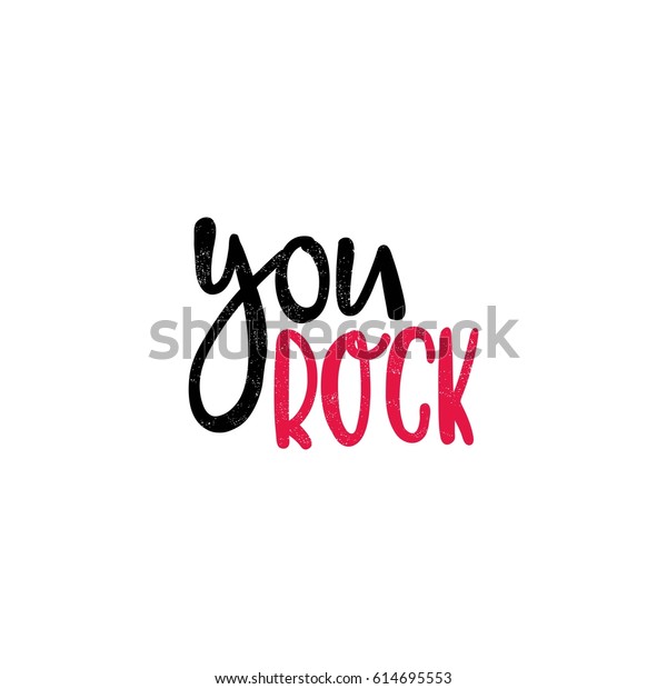 You Rock Bright Colored Letters Modern Stock Vector (Royalty Free ...
