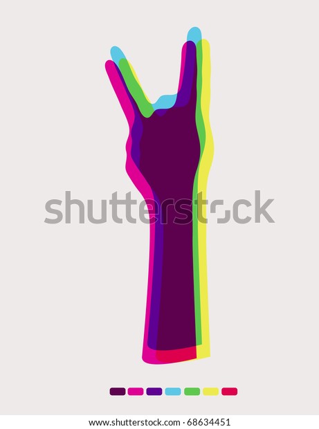 You Rock Hand Making Rock On Stock Vector (Royalty Free) 68634451