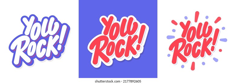 You Rock Handwritten Vector Letterings Stock Vector (Royalty Free ... You Rock Handwritten Vector Letterings Stock Vector (Royalty Free ...
