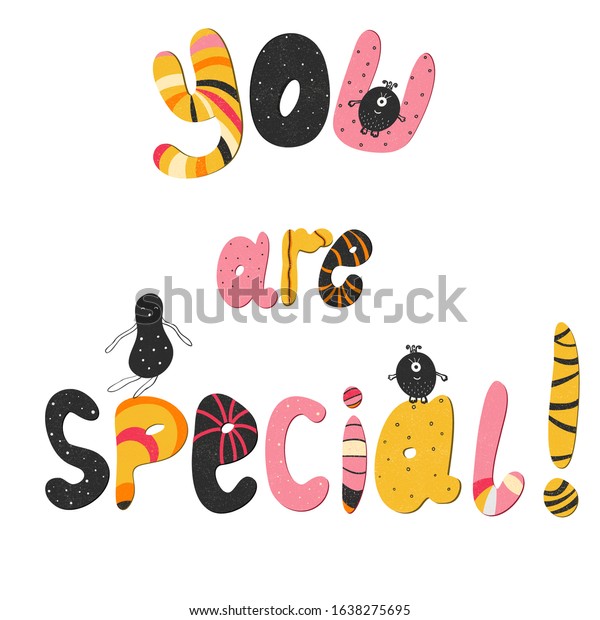 You Special Vector Hand Drawn Lettering Stock Vector (Royalty Free ...