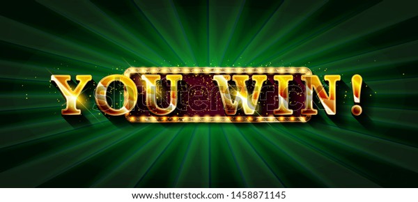 You Win Banner Design Vector Illustration: เวกเตอร์สต็อก (ปลอดค่า ...