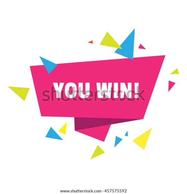 You Win Celebration Design Game Element Stock Vector (Royalty Free ...