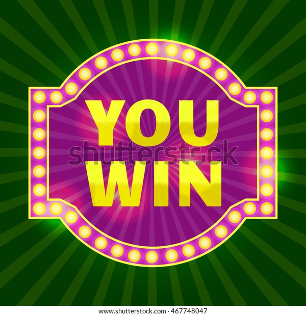 You Win Celebration Design Game Element Stock Vector (Royalty Free ...