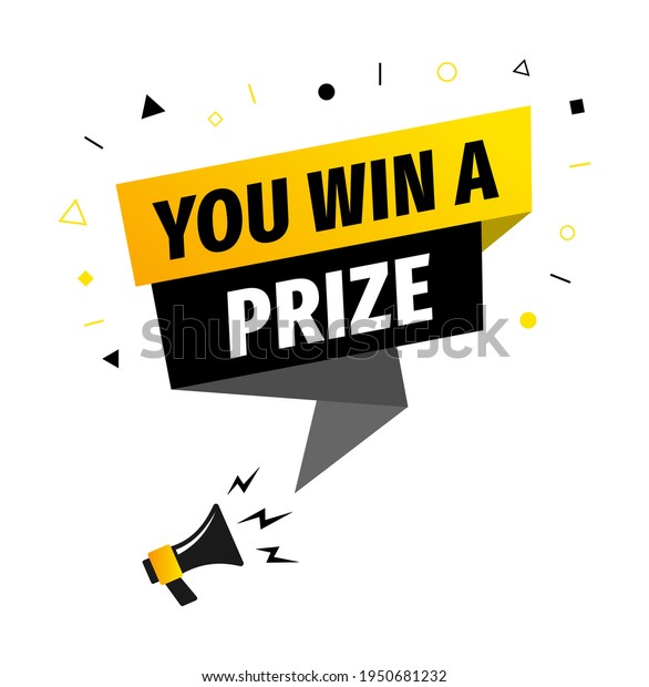 You Win Prize Banner Word Concept Stock Vector (Royalty Free ...