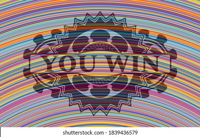 You Win Text Inside Colorful Realistic Stock Vector (Royalty Free ...