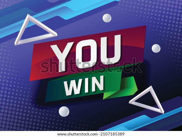 You Win Word Concept Vector Illustration Stock Vector (Royalty Free ...