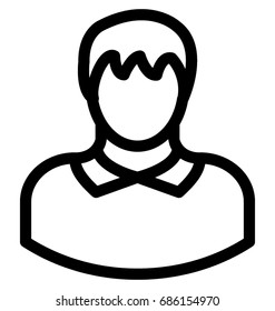 Boy Line Vector Icon Stock Vector (Royalty Free) 686160139