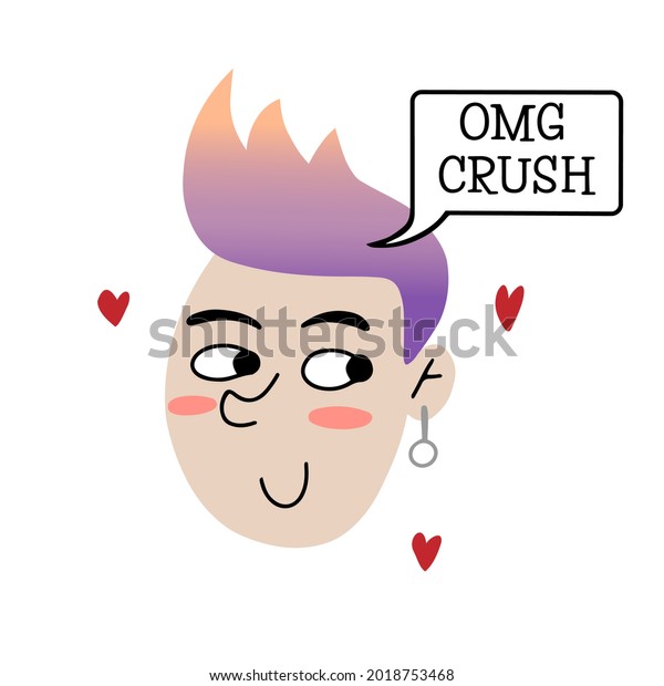 Young Boy Stylish Gradient Hair Color Stock Vector (Royalty Free ...