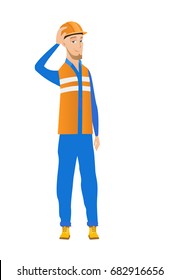207 Construction worker scratching head Images, Stock Photos & Vectors ...