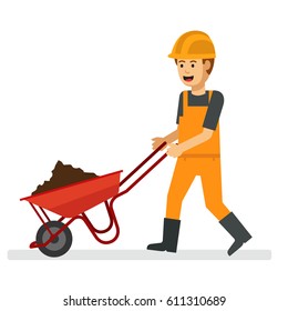 6,303 Construction worker cart Images, Stock Photos & Vectors ...