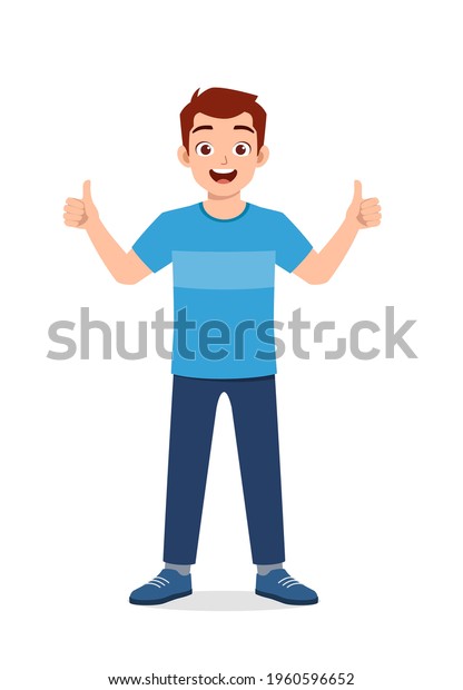 Young Good Looking Man Doing Thumb Stock Vector (Royalty Free ...
