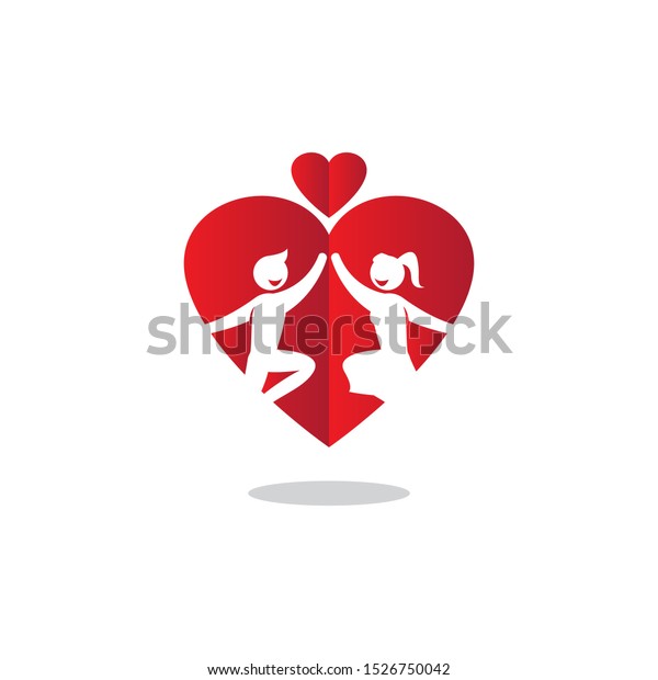 Young Love Story Logo Vector Icon Stock Vector (Royalty Free ...