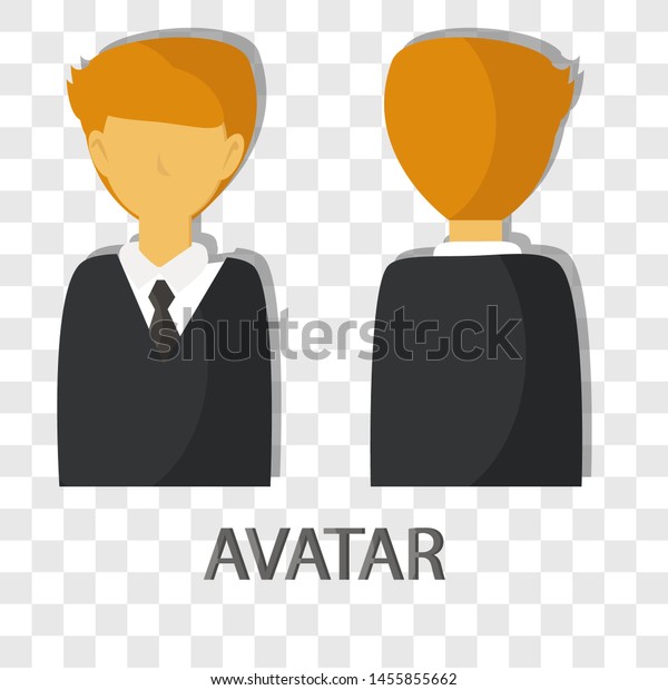 Young Man Avatar Face Front Back Stock Vector (Royalty Free) 1455855662 ...