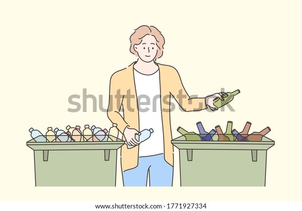 Young Man Boy Cartoon Character Sorting: เวกเตอร์สต็อก (ปลอดค่า ...