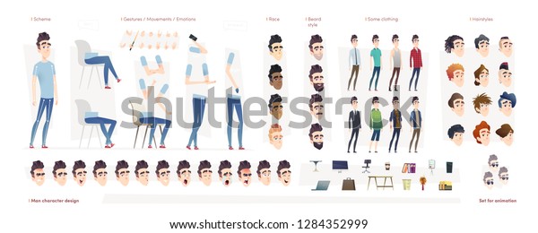 Personnalité jeune homme pour votre création : image vectorielle de ...