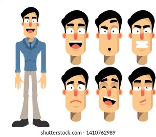 Young Man Character Your Scenes Character Stok Vektör (Telifsiz ...