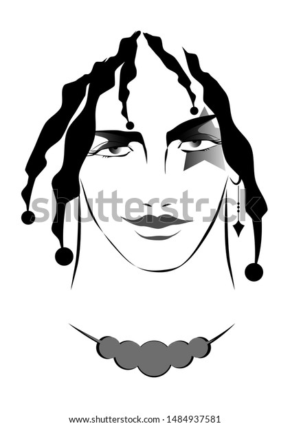 Young Man Face Tattoo Stock Vector (Royalty Free) 1484937581 | Shutterstock