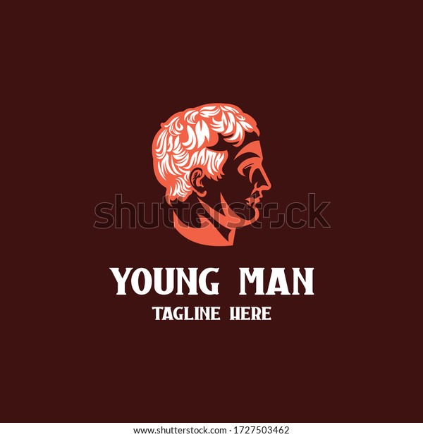 Young Man Logo Design Awesome Young Stock Vector (Royalty Free ...