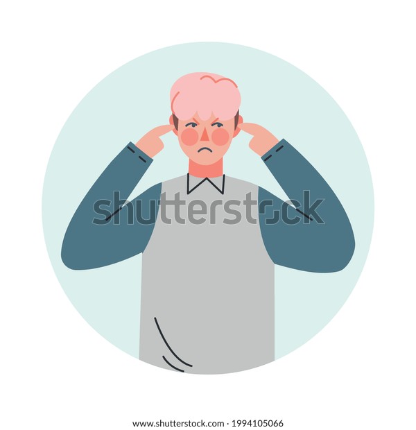 Young Man Making Negative Hand Gesture Stock Vector (Royalty Free ...