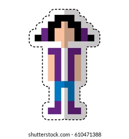 Young Man Pixelated Avatar Character Icon Stock Vector (Royalty Free ...