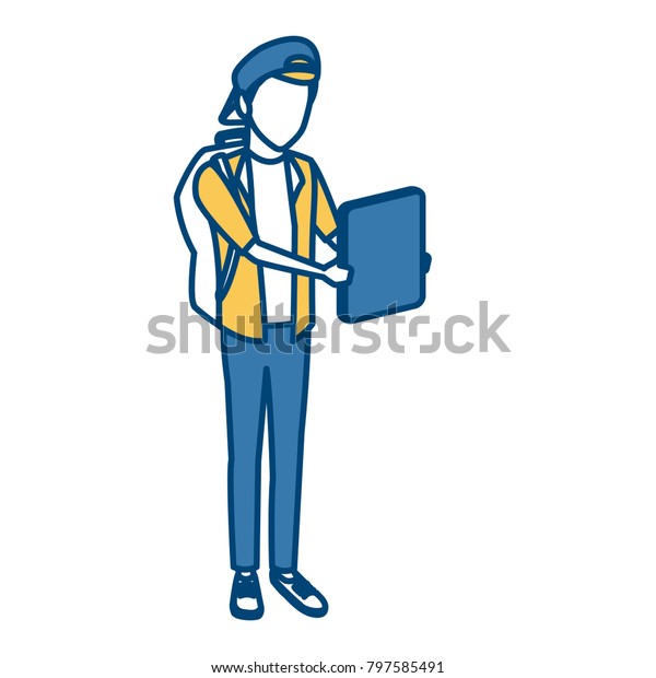 Young Man Student Cartoon Stock Vector (Royalty Free) 797585491 ...