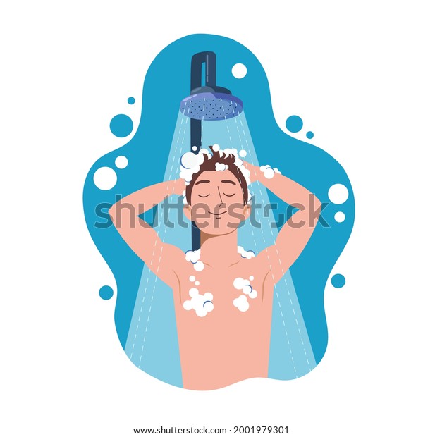 670 Young Man Washing Shower Stock Vectors, Images & Vector Art ...