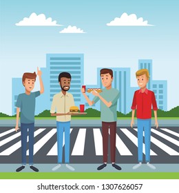 Young Men Cartoon Stock Vector (Royalty Free) 1307626057 | Shutterstock