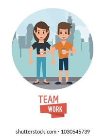 Young Teamwork Cartoon Stock Vector (Royalty Free) 1030545739 ...