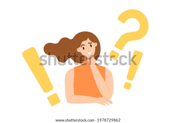 Young Woman Making Curious Face Big Stock Vector (Royalty Free ...