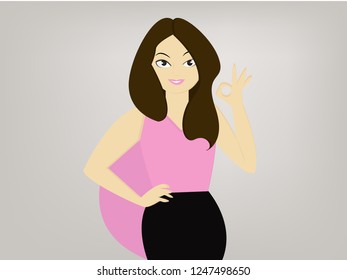 Young Woman Vector Stock Vector (Royalty Free) 1247498650 | Shutterstock