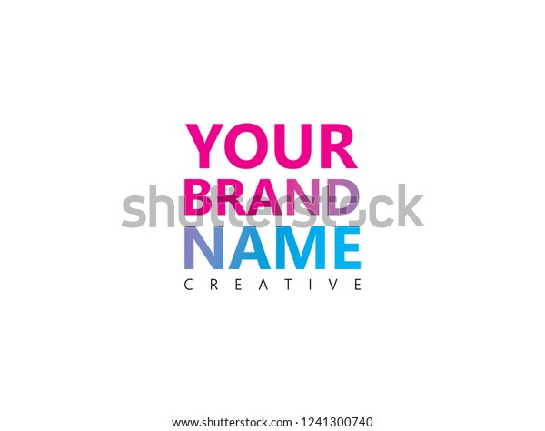 Your Brand Name Logo Design Stock Vector (Royalty Free) 1241300740 ...