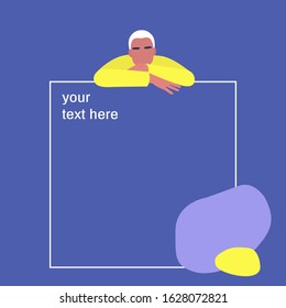 Your Text Here Template Young Female Stock Vector (Royalty Free) 1629180979