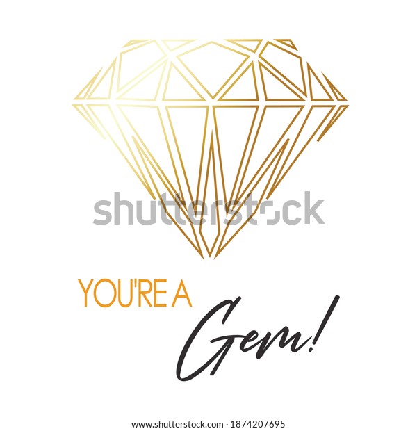Youre Gem Vector Art Illustration Stock Vector (Royalty Free ...